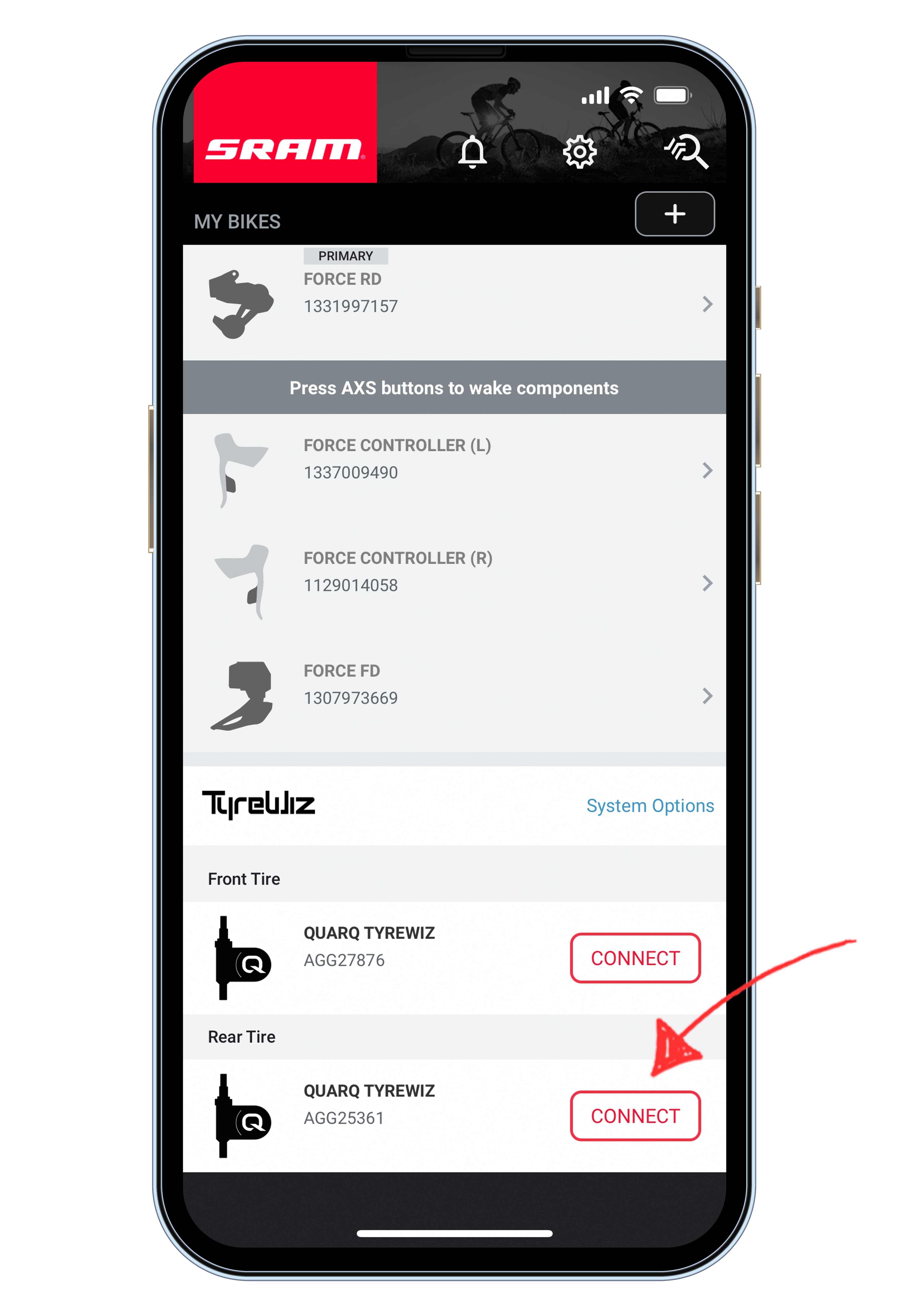 How do I update power meter, TyreWiz, and AirWiz firmware using the AXS ...